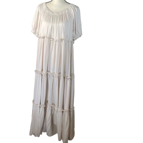 Fore | Dresses | Fore Ivory Cream Tiered Ruffle Off The Shoulder Short ...